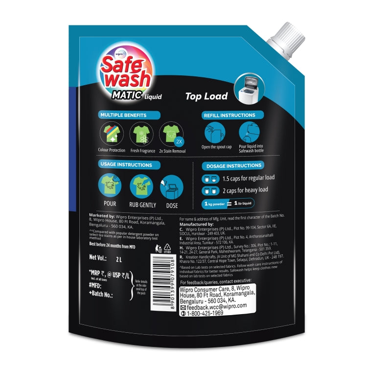 Safewash Matic Top Load 2Ltr